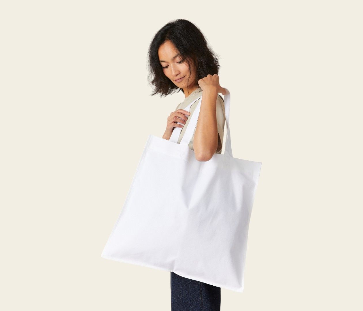 Personalised square tote bag