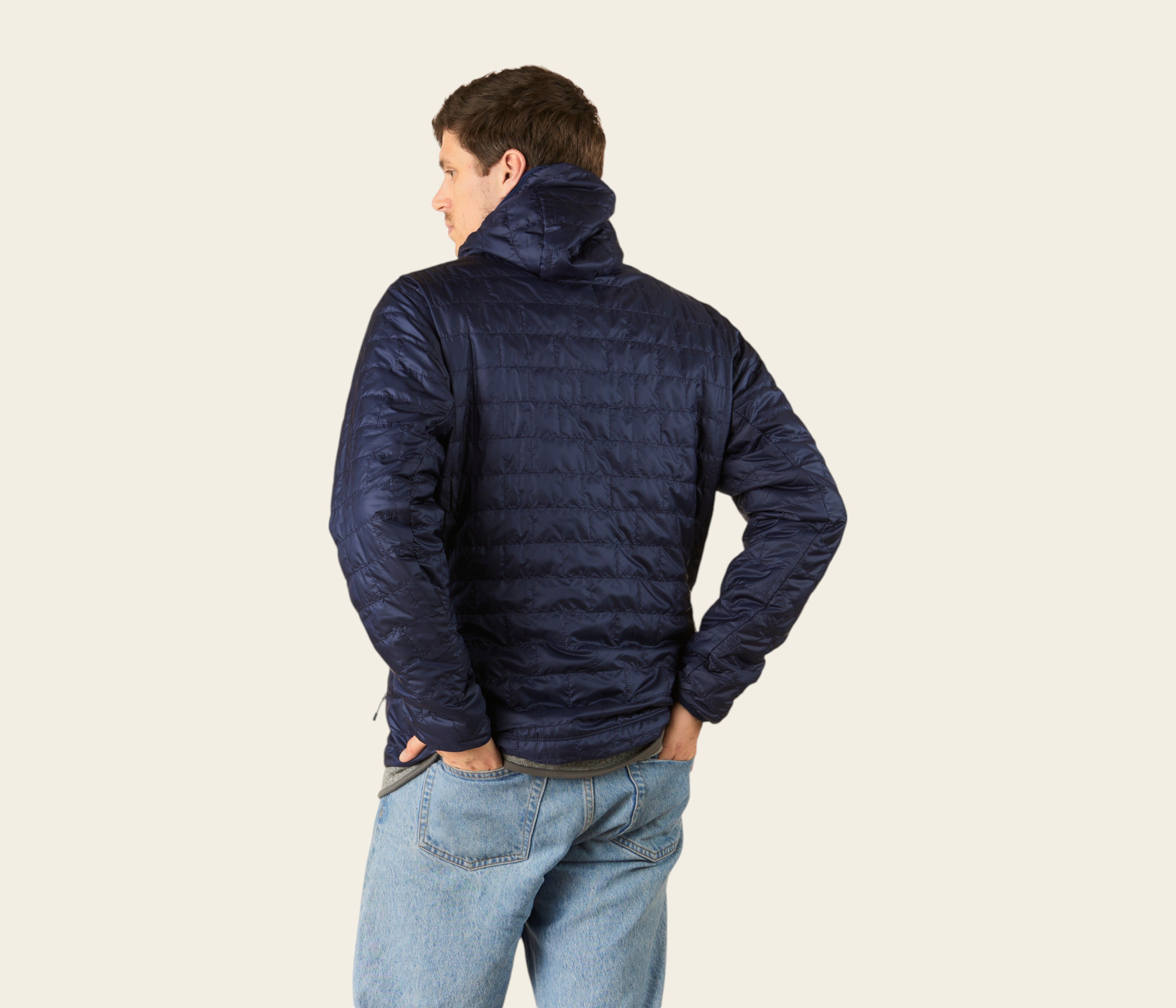 Printed Patagonia puff hoodie